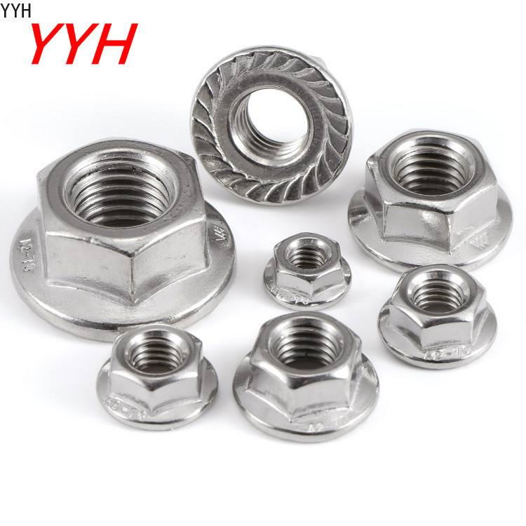 304 Stainless Steel Flange Hex Nut Thin/Negative Thread British ...