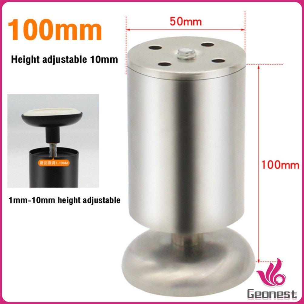 Geonest Table Sofa Bed Feet Furniture Legs Adjustable Stainless Steel ...