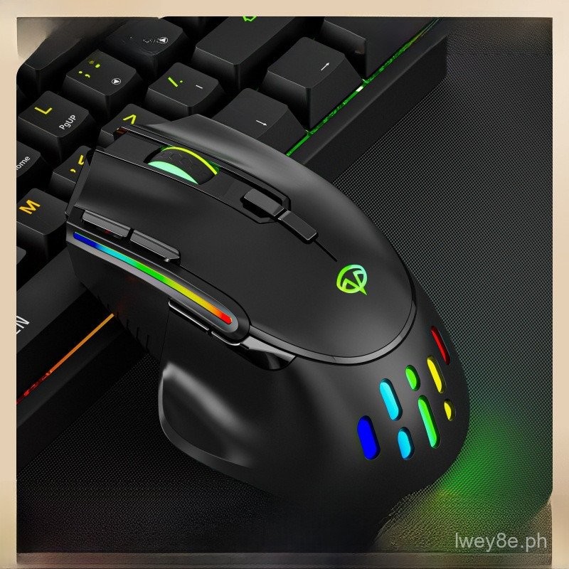 DARK ALIEN D4E-sports mouse RGB Luminous Rechargeable Office Notebook Wireless Gaming Mouse ...