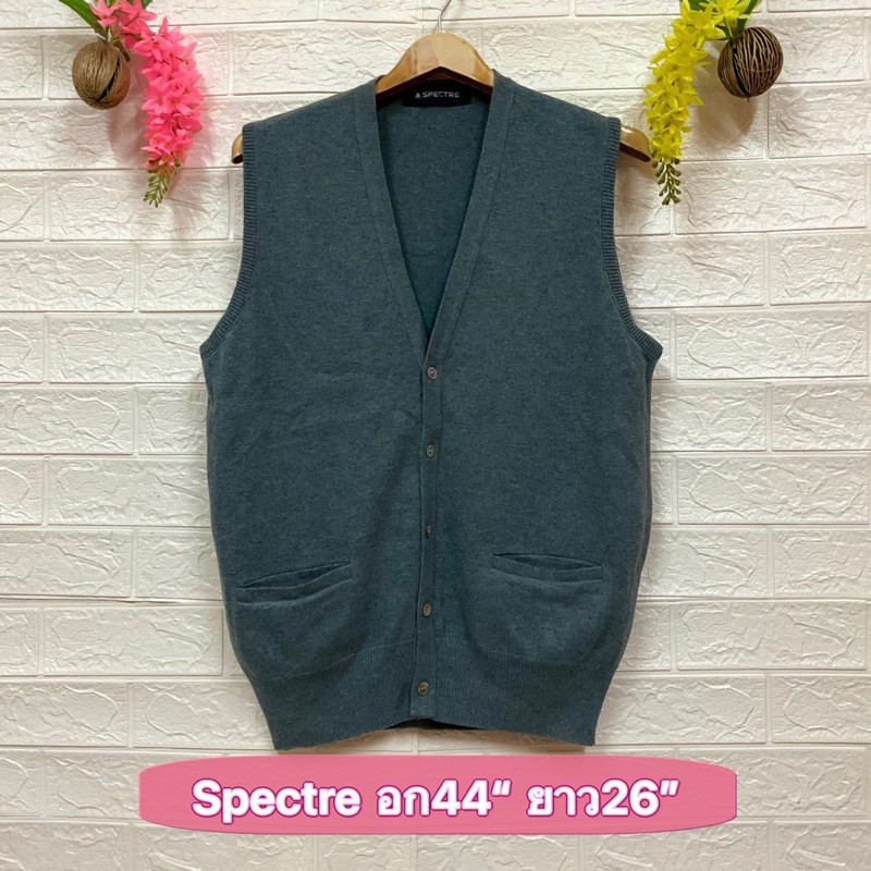 Spectre Silk Shirt Gray Green Chest 44 Length 26 Inches Used In Japan ...