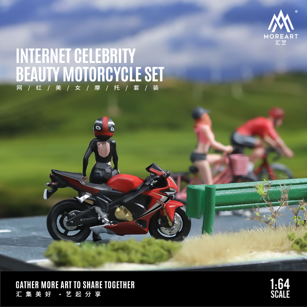 MoreArt 1:64 Racing Motorcycle Doll Set Resin Model | Shopee Philippines