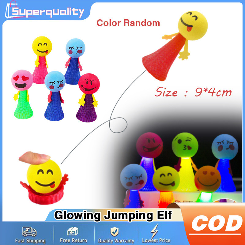 Bouncing Doll Cute Press Jump Toys for Kids Cute Emojis Doll Toys ...