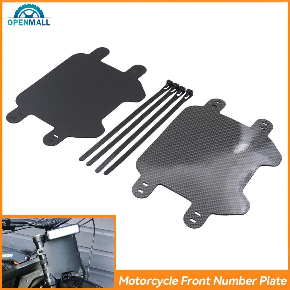 OPENMALL Motorcycle Front Number Liecense Plate Accessories Black ...