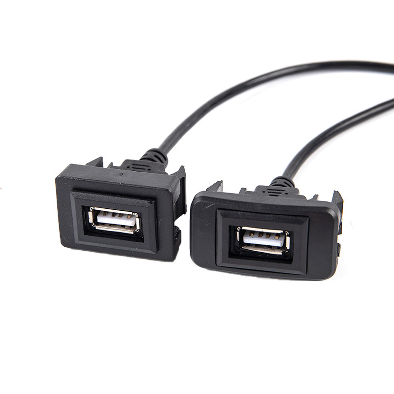 IGO Car Dashboard Flush Mount USB 2.0 Port Panel Male to Female ...