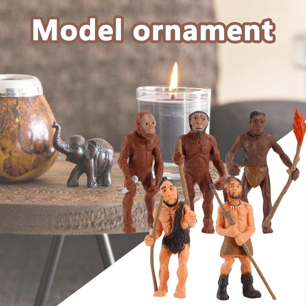 5pcs Evolution of Man Figures Set Realistic Caveman Action Figure Toys ...