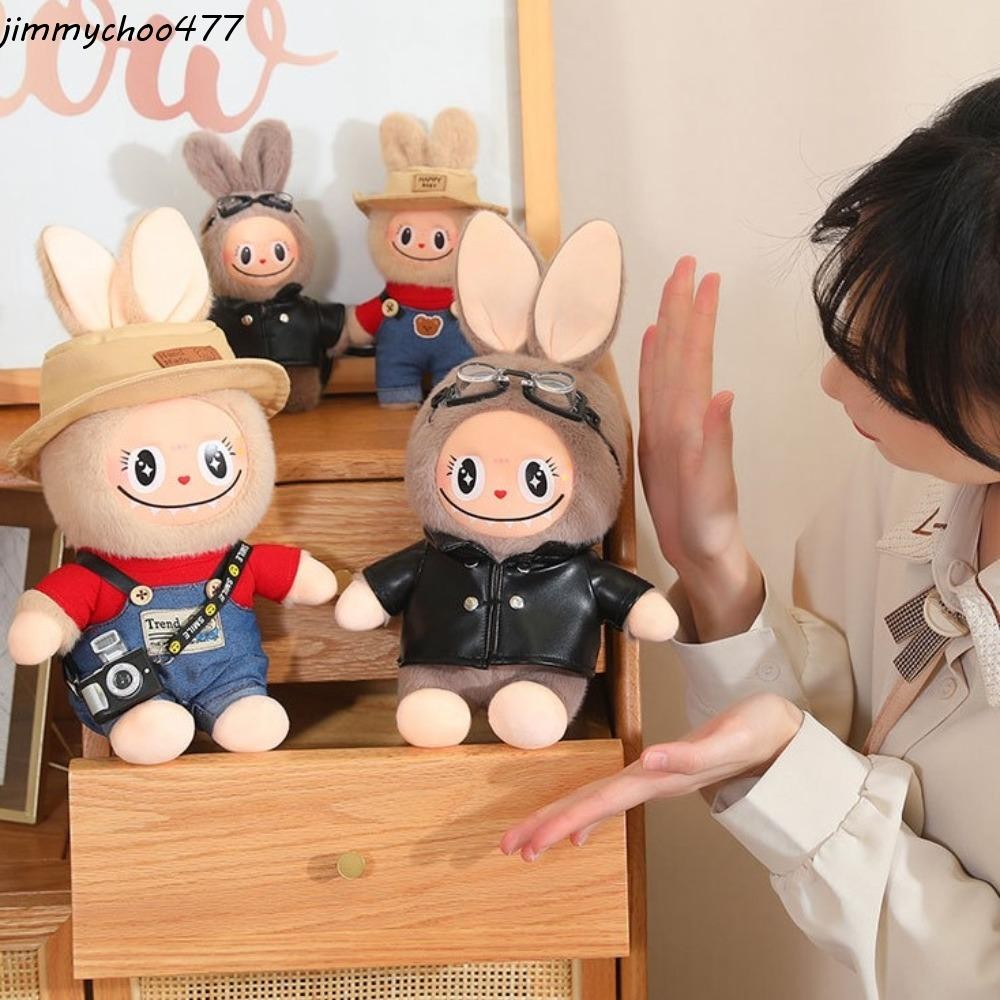 JIMMYCHOO Labubu Plush Stuffed Doll, Dress Up Big Eye Labubu Time Plush ...