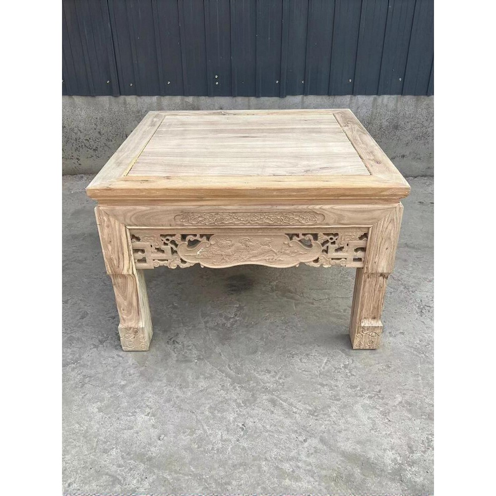 Chinese Style Solid Wood Low Eight Immortals Table Northern Old Elm ...