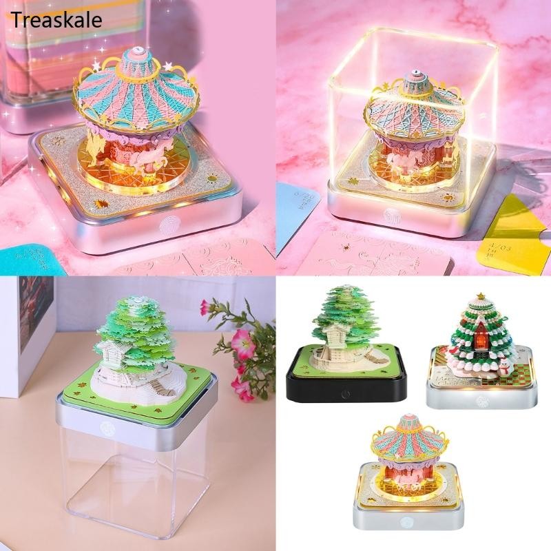 TREA 3D Paper Carving Art Calendar Note Pad 2025 Timepiece Calendar ...