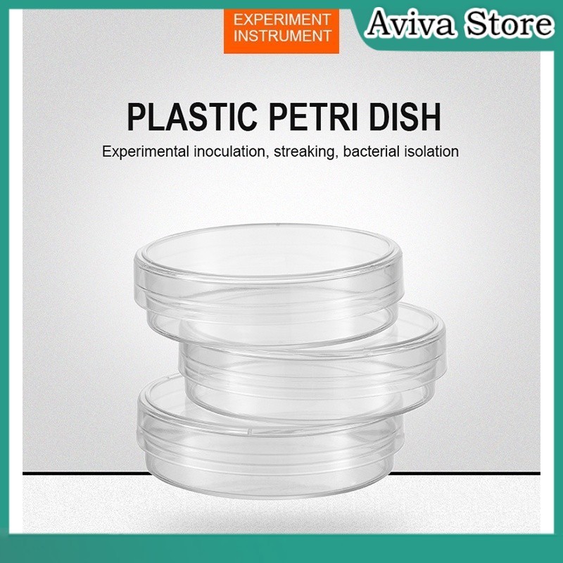 10pcs/set Plastic Petri Dish Plastic Culture Dish 90mmx15mm | Shopee ...