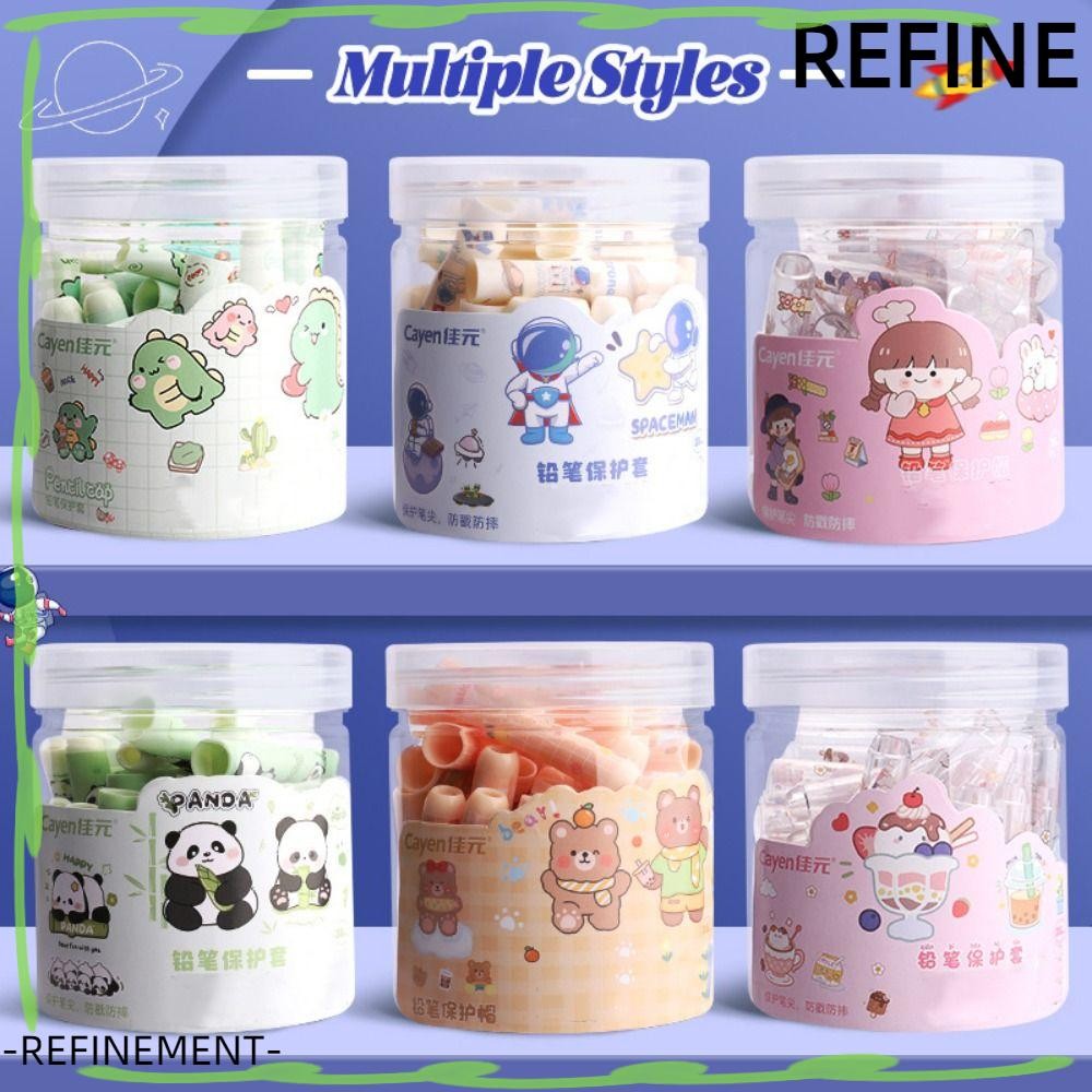 REFINEMENT 35PCS/Box Pencil Cap, Transparent Plastic Pencil Protective ...