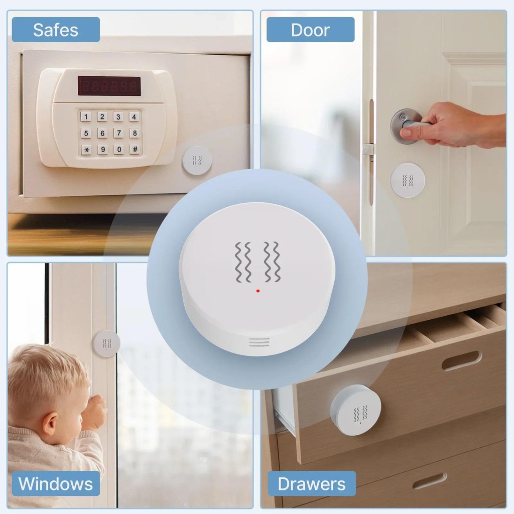 MOES Tuya Zigbee Smart Vibration Tilt Sensor XYZ Axis Detection Motion ...