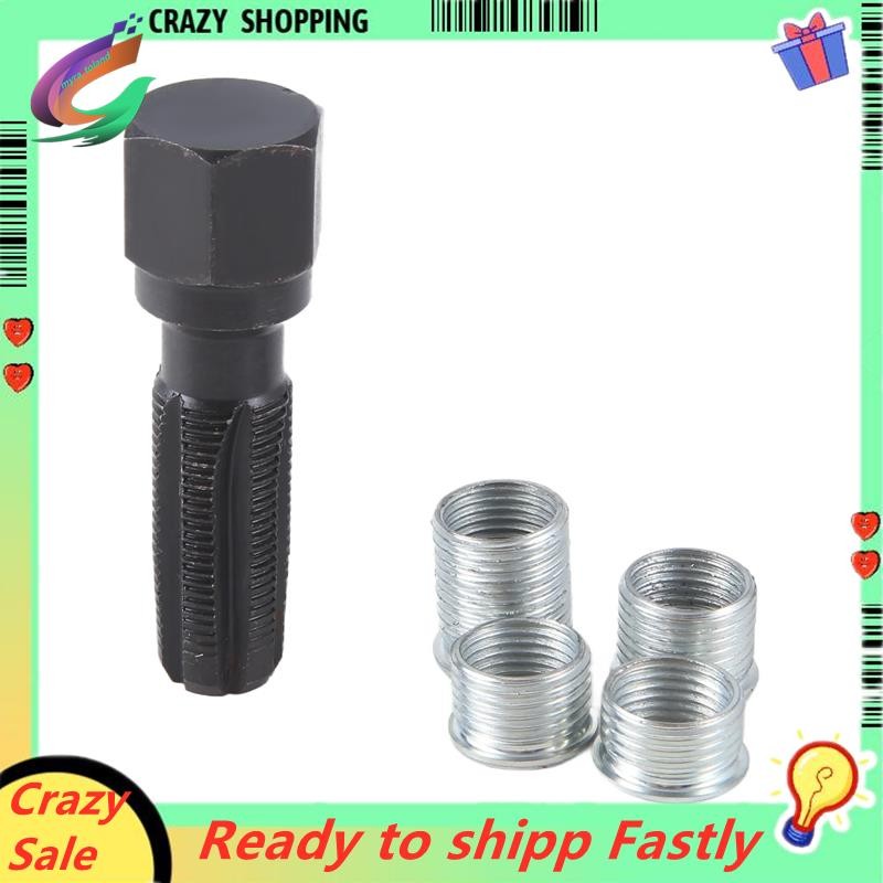 14mm Spark Plug Thread Repair Kit Rethread Tool Kit Reamer Tap M14x1.25 ...