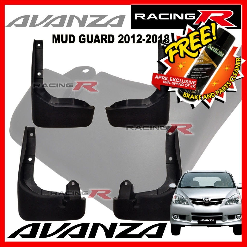 Toyota Avanza 2012 to 2018 OEM Mudguard (WK) w/ 8PCS SCREWS Mud Flaps ...