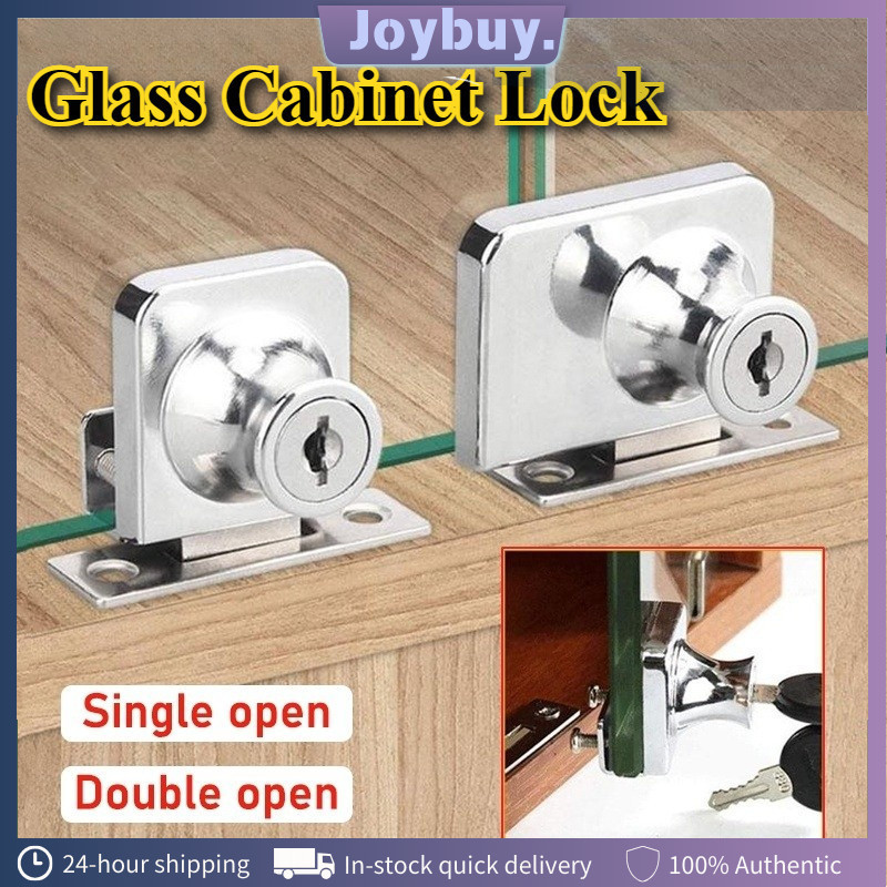 【Anti theft】Single Double Glass Lock Showcase Push Sliding Locks ...