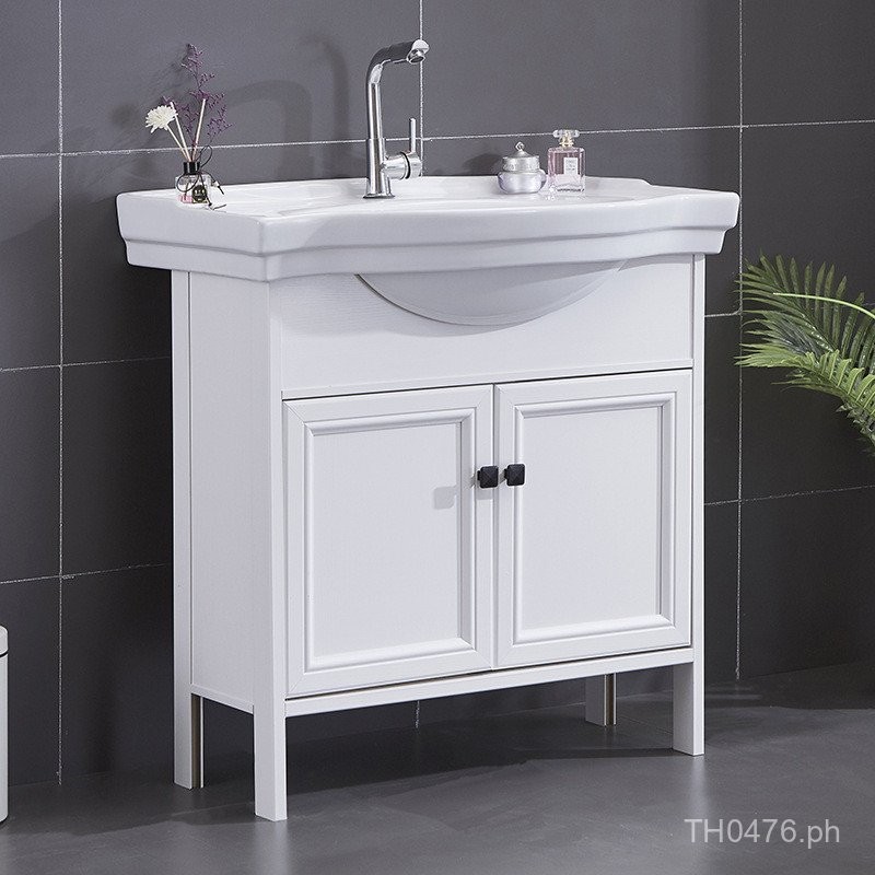 Modern Minimalist Engineering Basin Cabinet Wash Basin Bathroom Floor ...