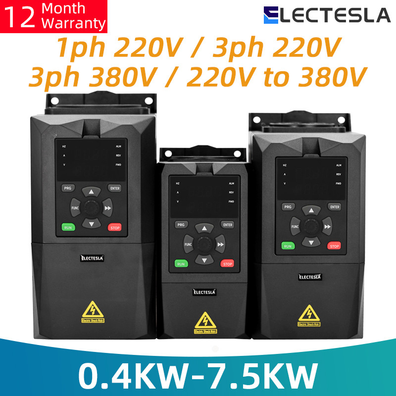 1Phase 3Phase 220V 380V 0.4 - 7.5KW VFD Motor Speed Controller ...
