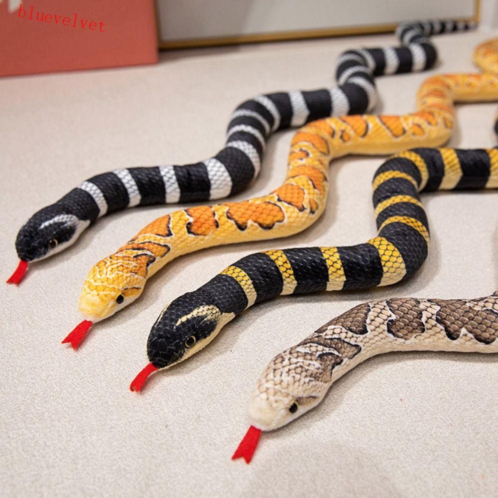 BLUEVELVET Boa Snake Plush Doll, Realistic Long Pattern Simulation ...