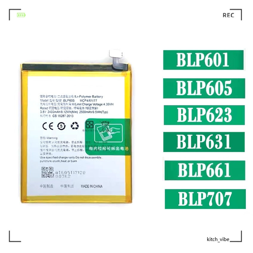 OPPO Battery for OPPO F1 F1S F3 F3 Plus F5 F7 F9 F11 F11 Pro | Shopee ...