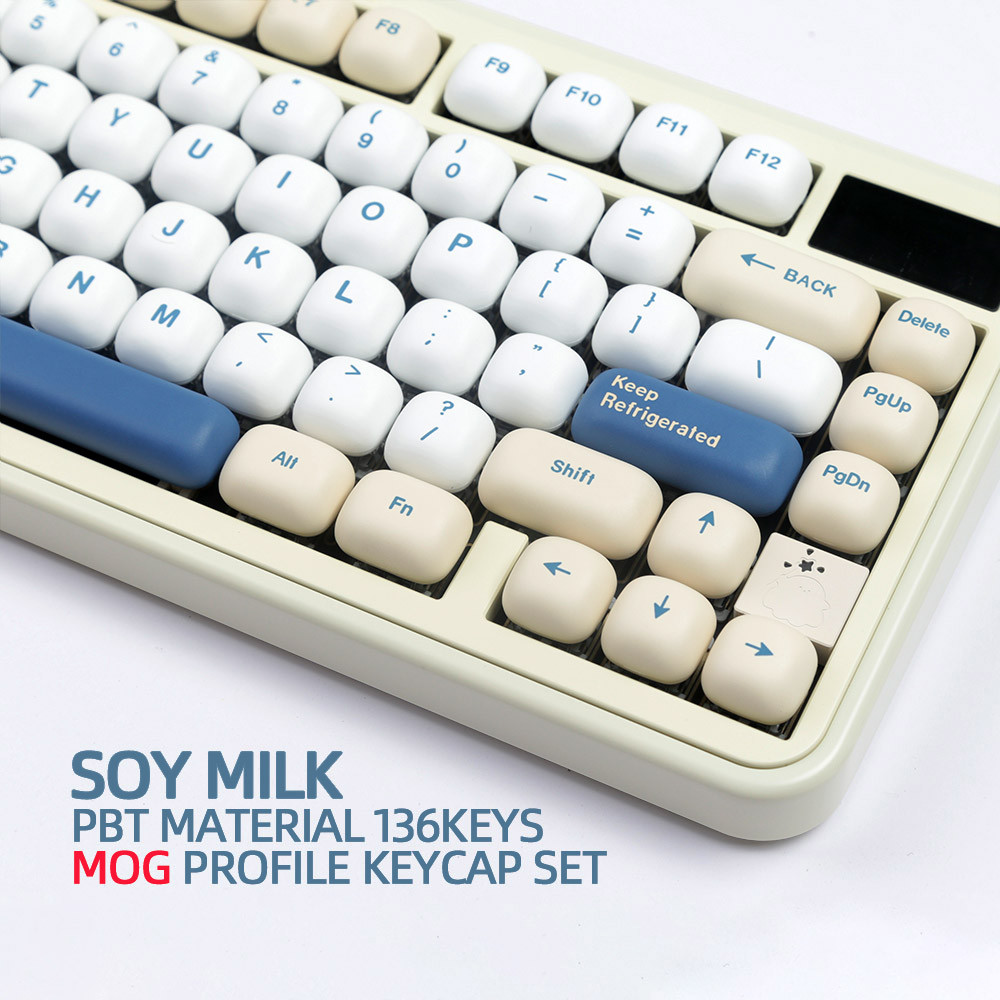 MOG Profile Soy Milk 136Keys/Set Keycaps PBT Dye-Sublimation Custom ...