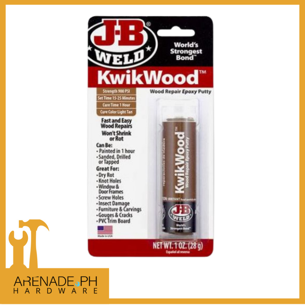 JB Weld KwikWood Wood Repair Epoxy Putty, 1 oz. / 28g (8257) | Shopee ...