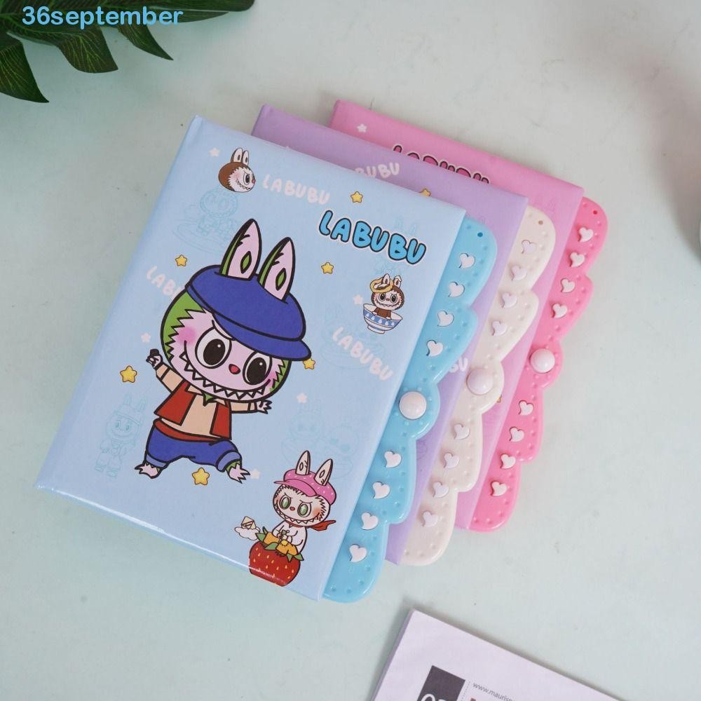 SEPTEMBER Labubu Diary Notepad, Color Page Cartoon Labubu Mini Notebook ...