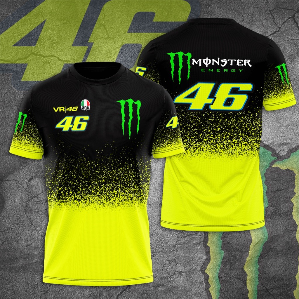 Yamaha VR46 Racing Team X MON 3D Shirt Men's T-Shirt Summer Short ...