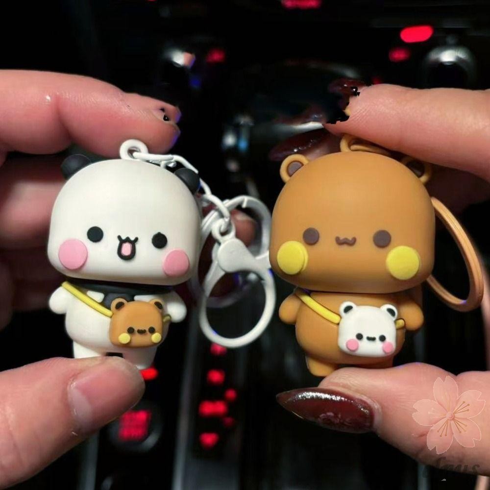 ELNUS Bubu Dudu Panda Bear Keyring, Cartoon Animal Cute Cartoon Bubu ...