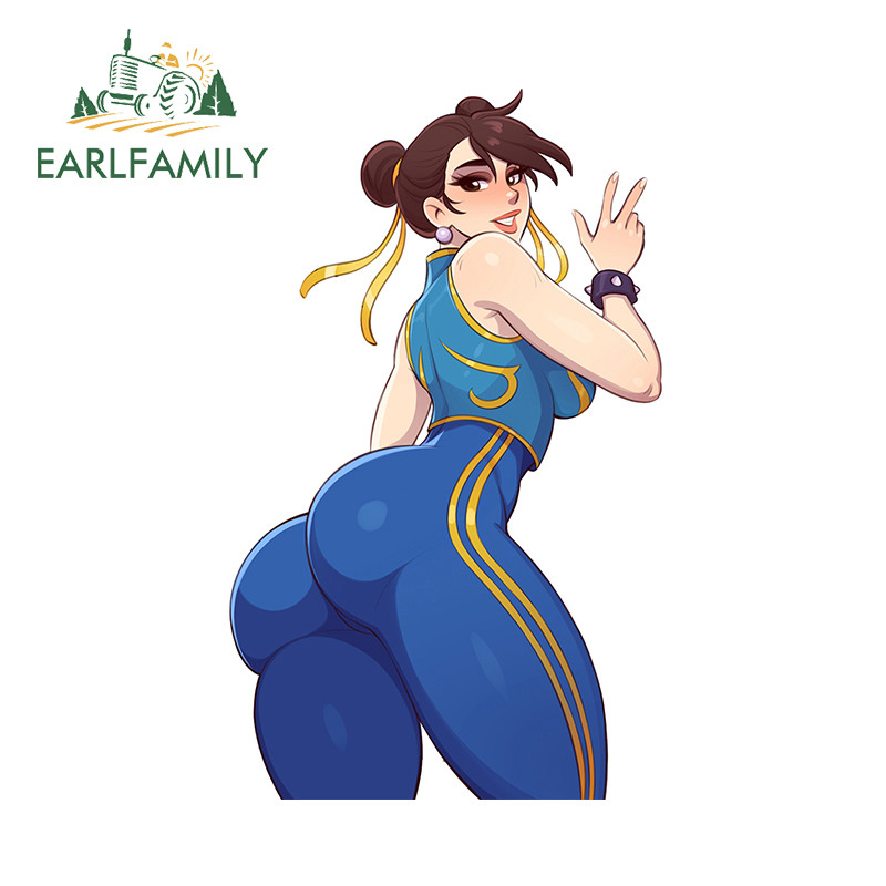 EARLFAMILY 13cm x 7.9cm Chun Li Fighter Female Car Stickers Game ...
