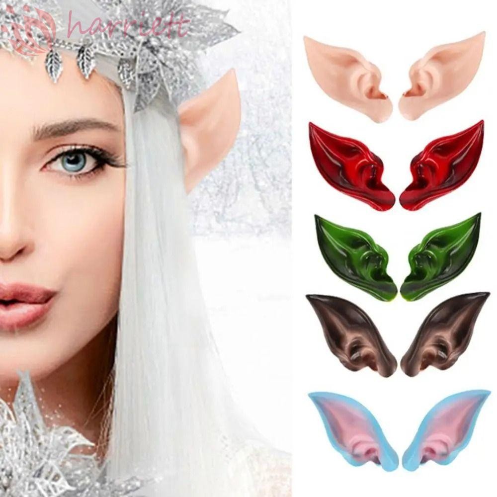 HARRIETT Elf Ears, Latex Carnival Dress up False Ears, Reusable Cosplay Costume Elven Ears ...