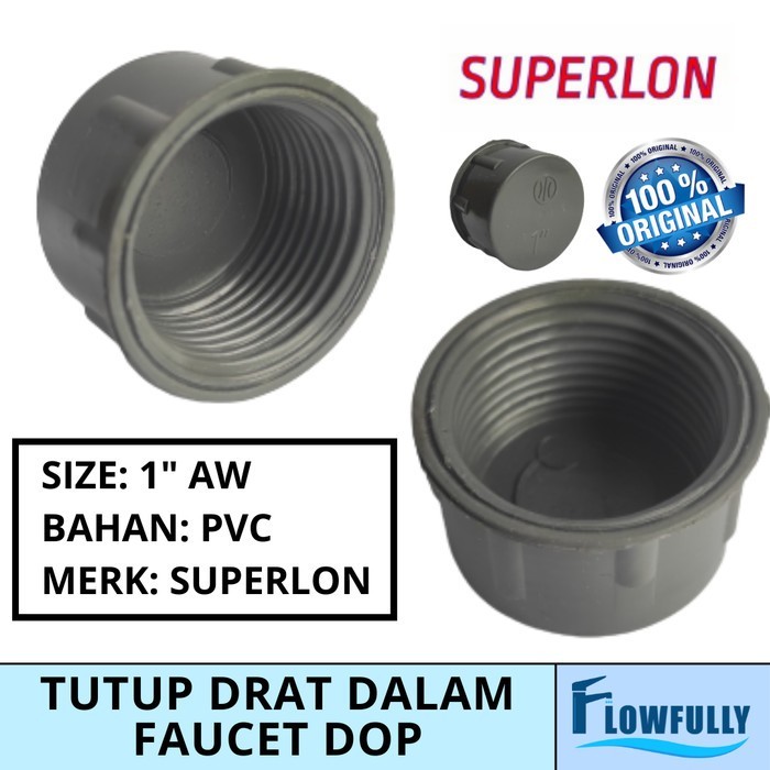 Dop Drat IN 1 Inch Superlon Pvc Faucet Dop Cap Drat LID 1" Dim | Shopee ...