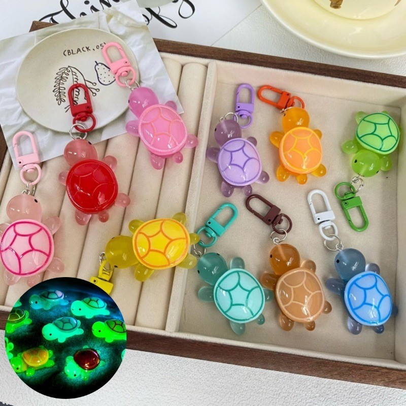 Marine animals glowing sea turtle DIY keychain cute sea turtle keychain ...