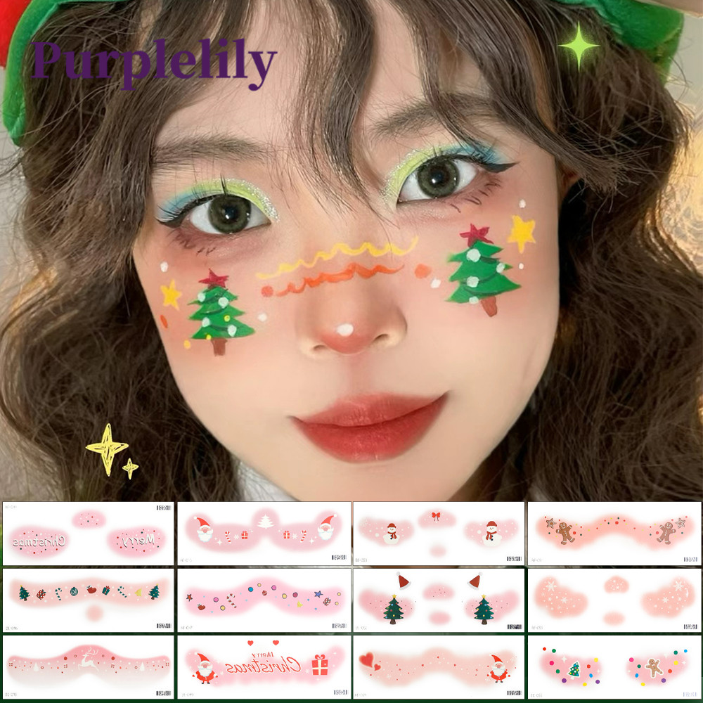 Christmas Cute Blush Makeup Stickers - Disposable Waterproof Christmas ...