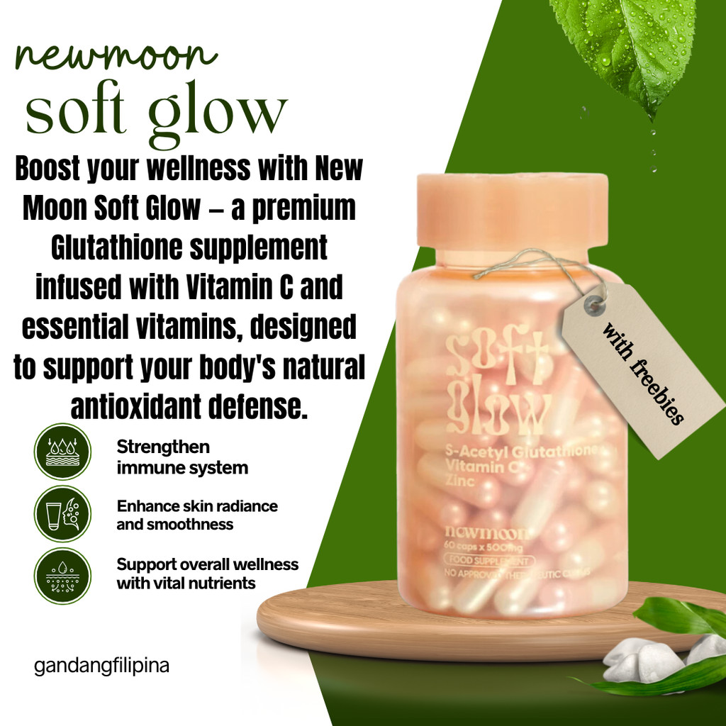 NEW MOON Soft Glow S-Acetyl Glutathione Beauty Supplement Skin ...