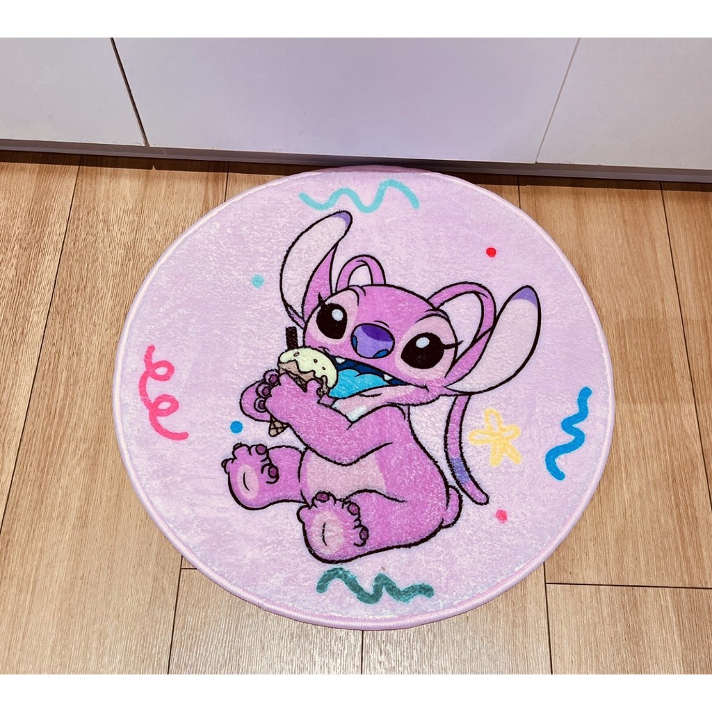 MINISO Disney Lilo & Stitch Collection Wool-Like Round Floor Mat (Angel ...