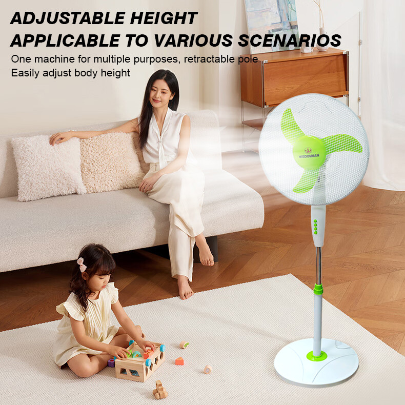 WISDOMMAN 16" Stand fan Electric fan Vertical fan Floor fan Standing ...