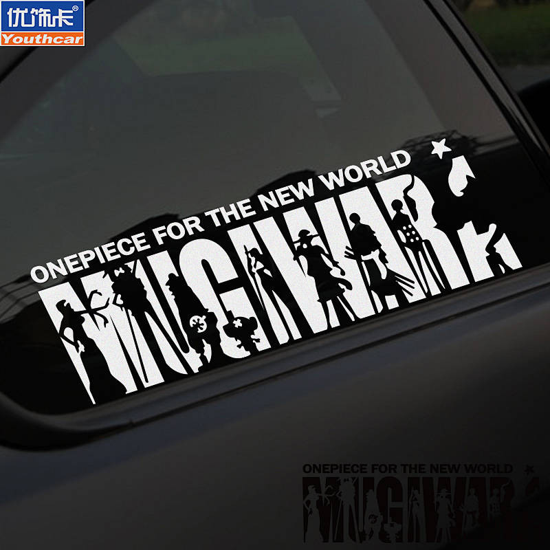 Cartoon Anime One Piece Car Electric Car Stickers Body Quarter Window ...