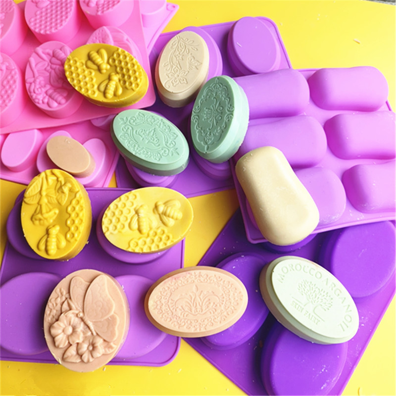 Soap molds silicone Oval Mold Soap Mold Mousse Cake Mold Handmade soap ...