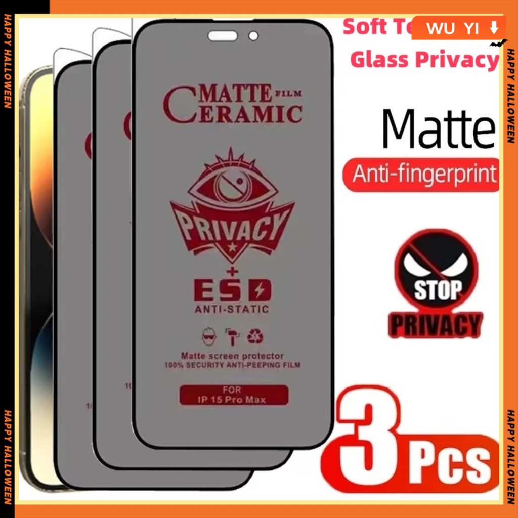 1-3PCS Matte Anti Spy Ceramic Film Compatible For Samsung A56 A36 A26 A16 A06 A55 A35 A15 A54 ...