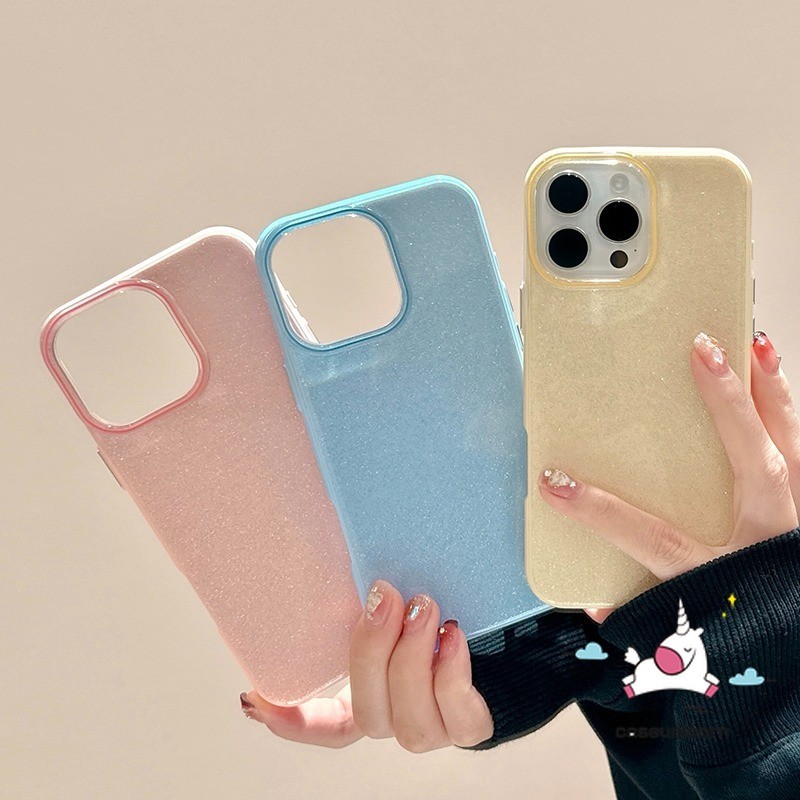 Trend Brand Shiny Candy Solid Color Case Compatible for IPhone 16 14 12 ...