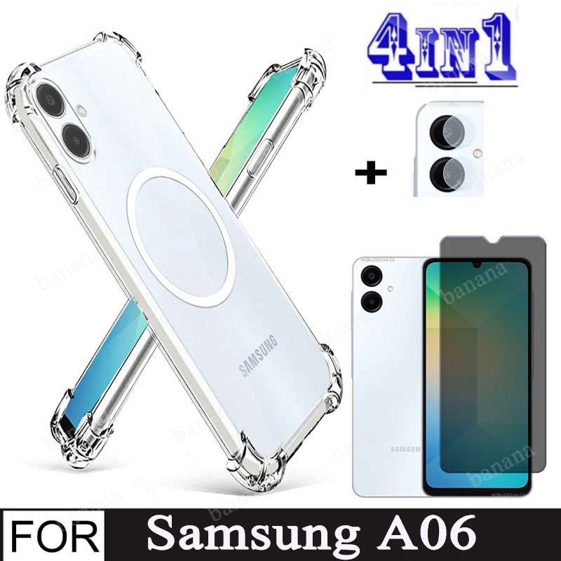 4In1 Samsung Galaxy A06 Case Magnetic Sticker Shockproof Phone Case for ...