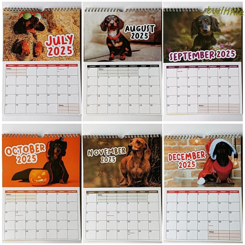 TWINKLE1 2025 Calendar, Cute Pet Medieval Sausage Dog Themed Calendar ...