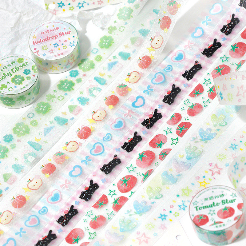 Cdaily|Flashing Sand PET Pull Strip Tape Light Sweet Dream Song Cute ...