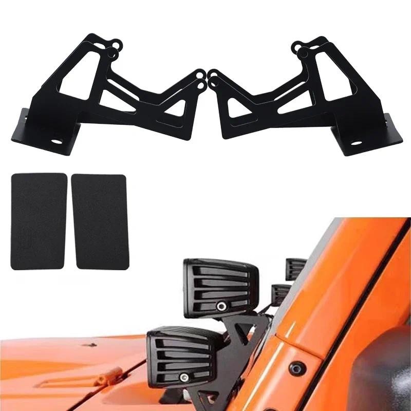 A-Pillar Mounting Brackets Double-deck LED Light Brackets For Jeep ...