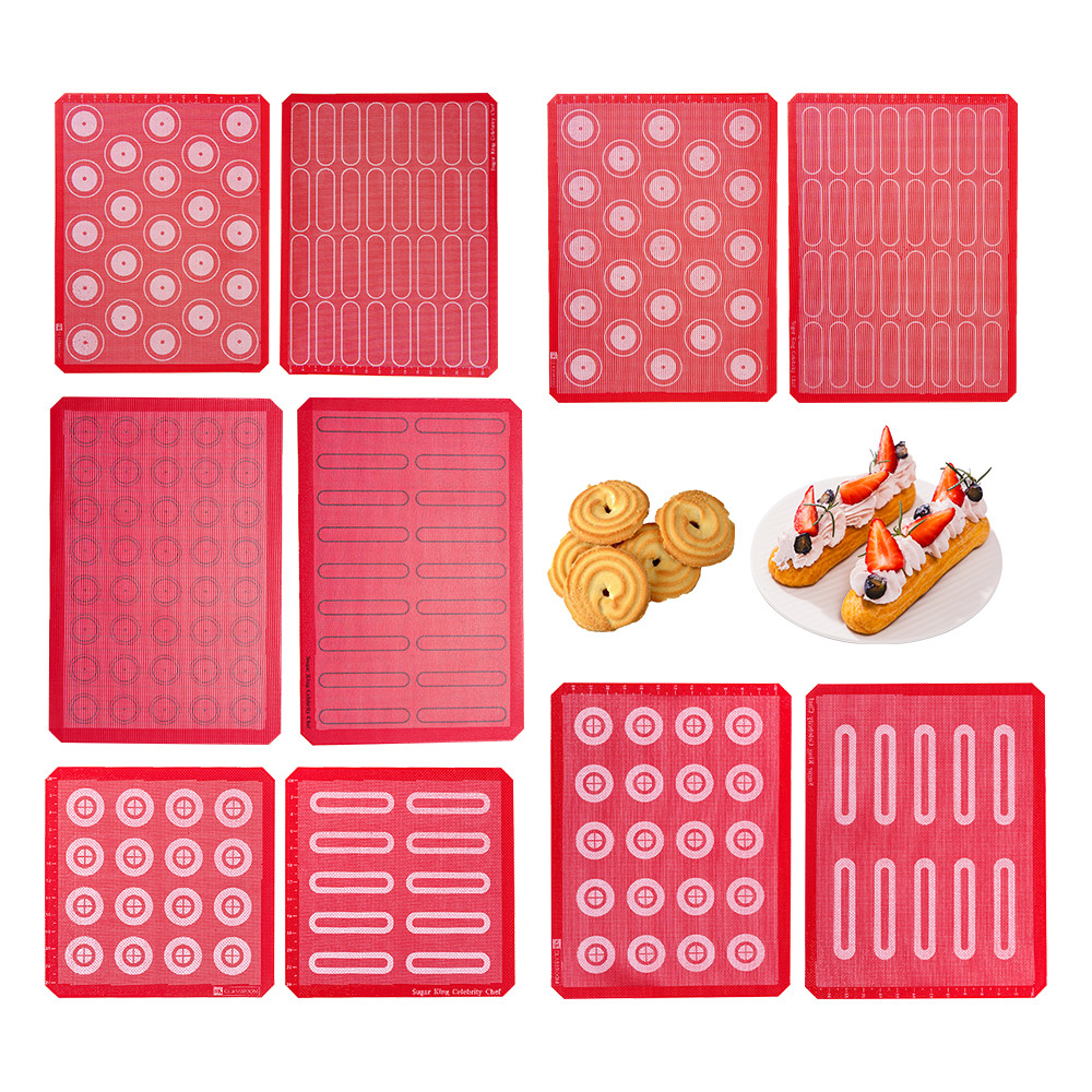 QELEG 5 Size Silicone Baking Mat Cookie Liner Double Side For Puff ...