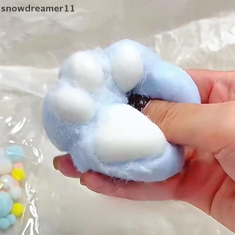 Snph Handmade Flocking Cat's Paw Stress Relief Squishy Toy Mochi Slow ...
