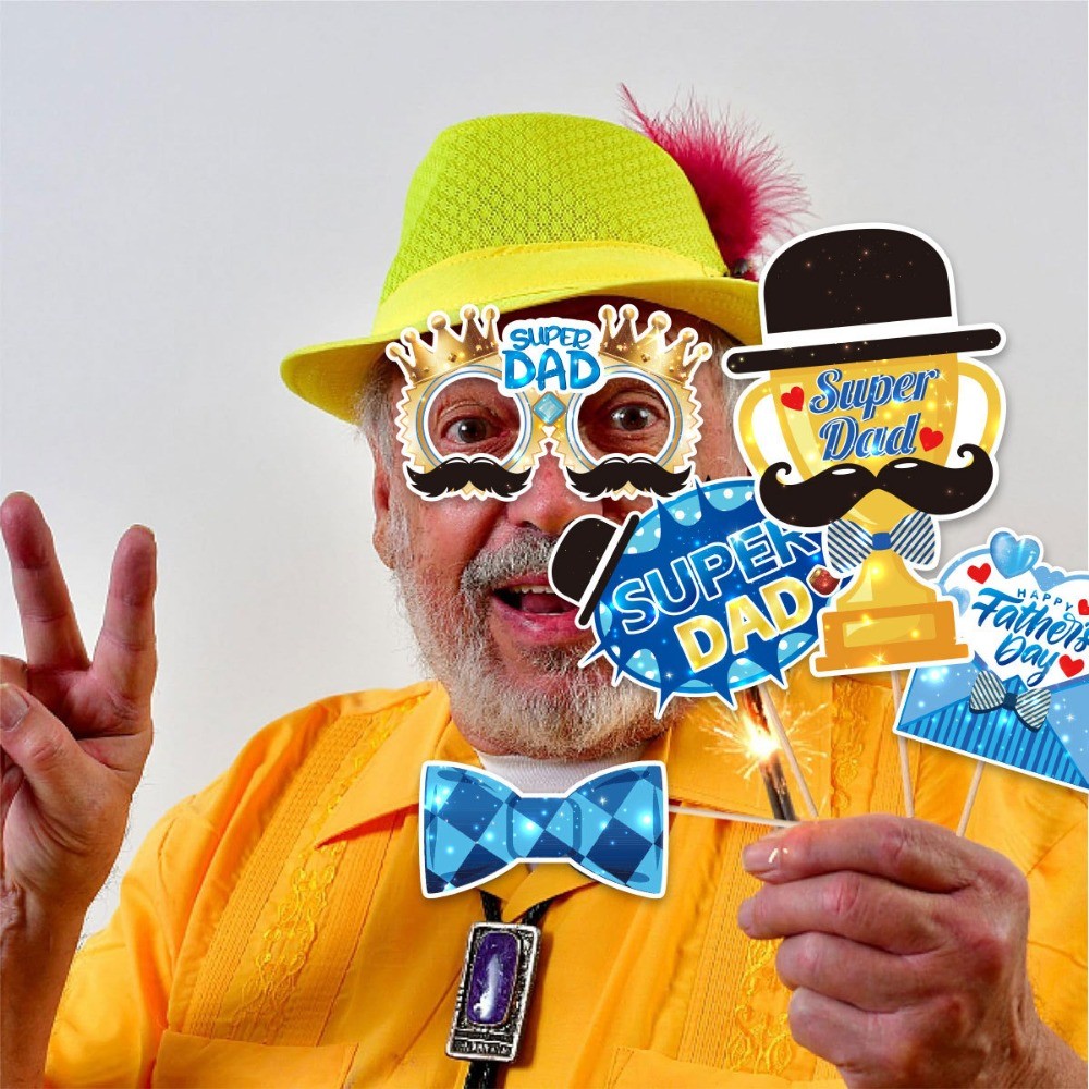 Fathers Day Party Decoration Funny Photo Props Super Dad Party Cosplay ...