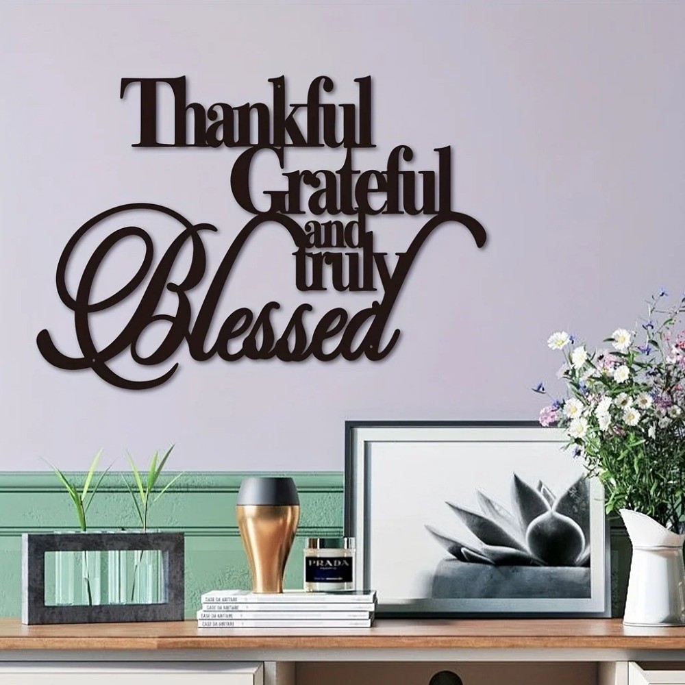 Thankful Grateful and Truly Blessed Metal Sign – Personalized Wall ...