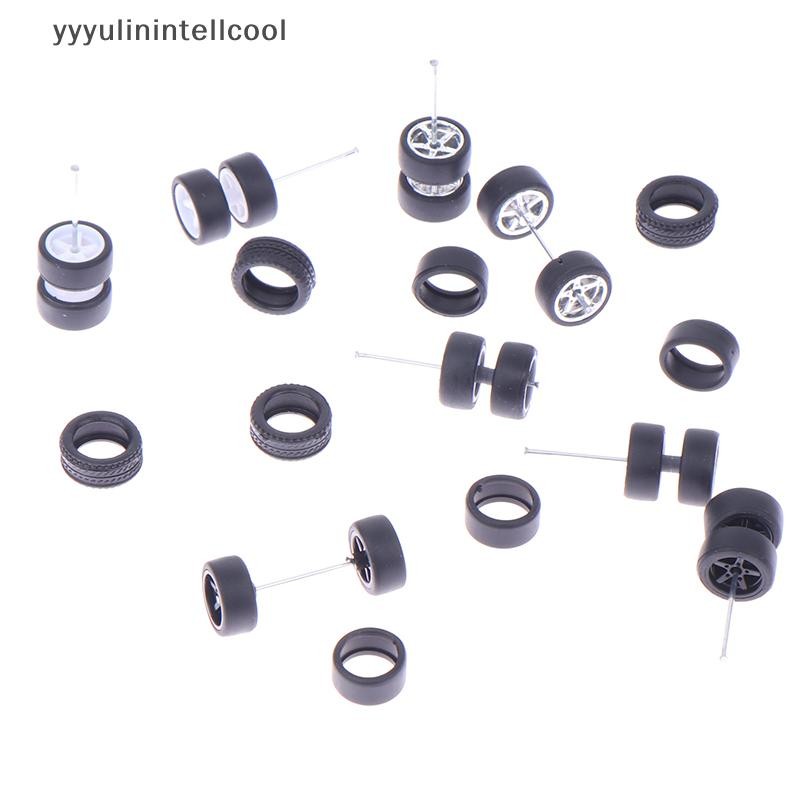 YTL 1Set DIY Racing Vehicle Toys 1:64 Car Wheels For Rubber Tire With ...