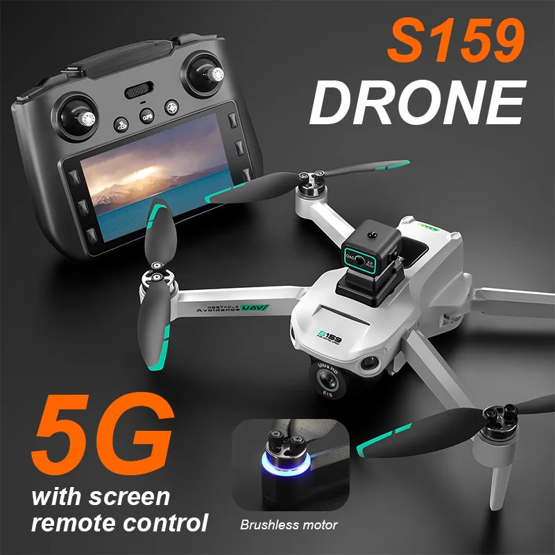 New S159 GPS Drone Professional 8k Camera Four-Axis Aerial Photography uav with Screen Remote ...