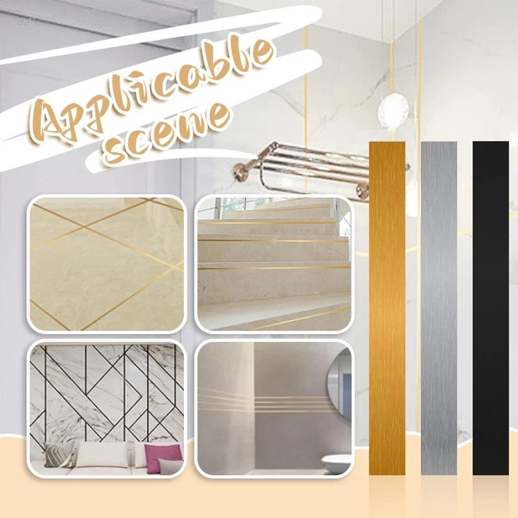 USK 50M Floor Tile Gap Tape Wall Tile Strip Seam Sticker Copper Foil ...